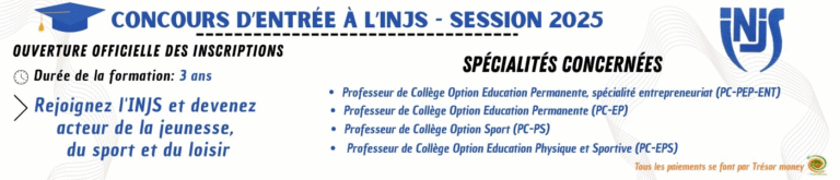 CONCOURS INJS 2025 OUVERT - Y'a bara | Offres d'Emplois et Stages