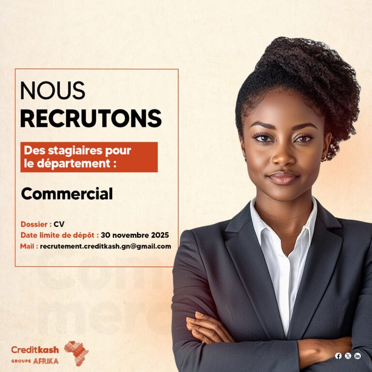 CREDIT KASH RECRUTE DES STAGIAIRES H/F - Y'a bara | Offres d'Emplois et Stages